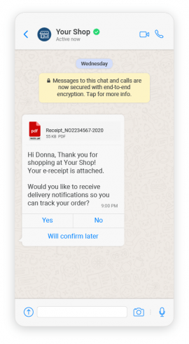 How to use the WhatsApp Business message template