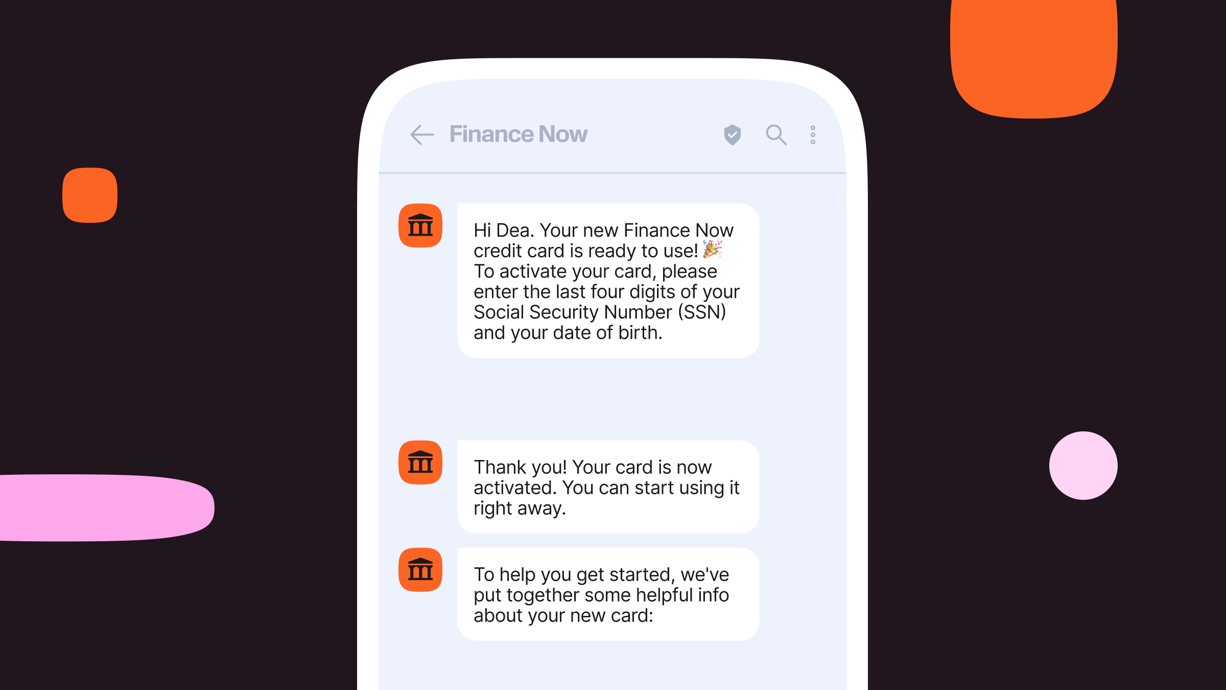 Credit card activation - Infobip