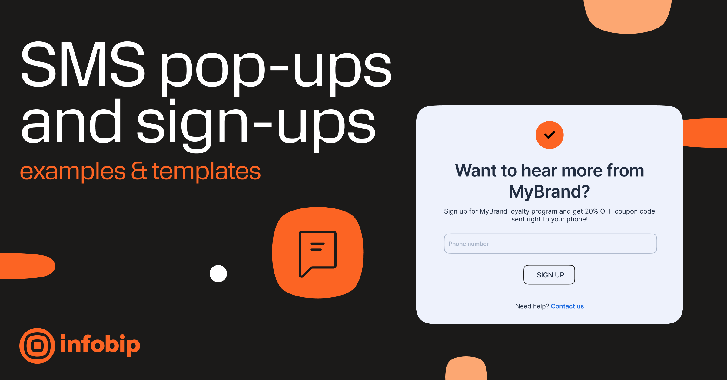 SMS pop-ups and sign-ups [examples & templates] - Infobip