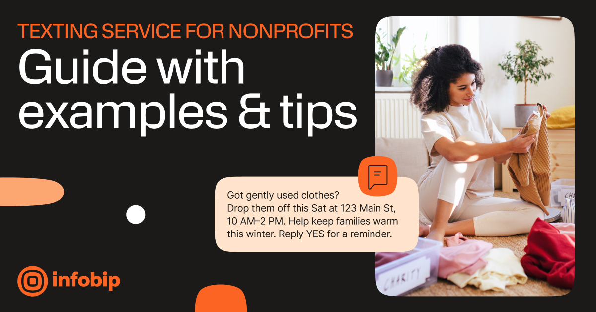 Texting service for nonprofits: Guide with examples & tips - Infobip